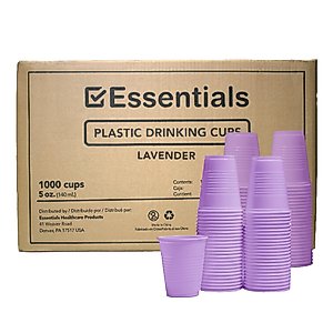 Essentials Healthcare Products Essentials Plastic Drinking Cups; Lavender 5 ounce drinking cups; One case of 1000 cups