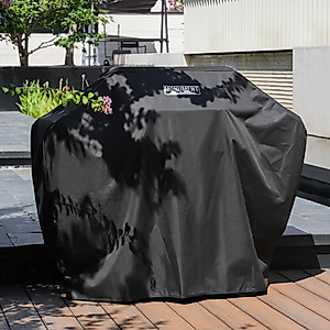 Monument Grills Larger 3-Burner Propane Gas Grills Barbeque Stainless Steel Heavy-Duty Cabinet Style with BBQ Cover (2 Items)