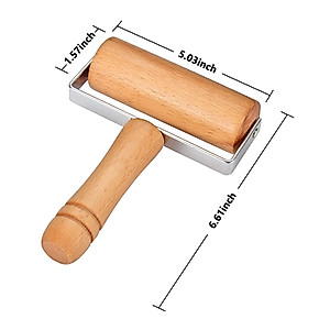 Pizza Roller, 2 Pieces Pizza Dough Roller, Wooden Pasta Rolling Pins Dough Baker Roller Set for Home Kitchen Baking Cooking, Non-Stick Time-Saver Rolling Pin