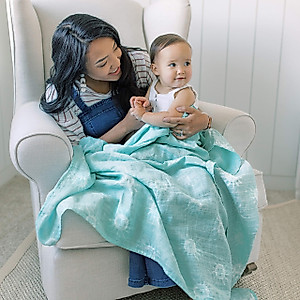 aden + anais Swaddle Blanket, Boutique Muslin Blankets for Girls & Boys, Baby Receiving Swaddles, Ideal Newborn & Infant Swaddling Set, Perfect Shower Gifts, Single, Now + Zen-Soleil