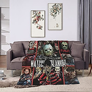 Ultra Soft Halloween Blanket Lightweight Flannel Throw Blanket Air Conditioner Blanket for Bed Couch Living Room 60"X50"