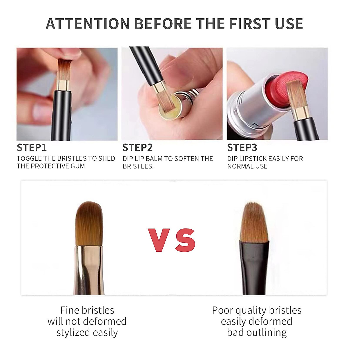 YAFIYGI Lip Brush for Lipstick Retractable Lip Liner Brushes Retractable Lip Brush Applicators Flat Lipstick Gloss Creams Portable with Cap for Women Girls As Present &Halloween Makeup Tools