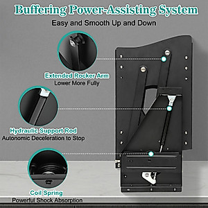Ebusin 24 Inch Pull Down Cabinet Organizer - 2 Tier Kitchen Cabinet Pull Down Shelf for Space-Saving Convenience. Ideal Spice Rack Organizer for Kitchen Cabinets.