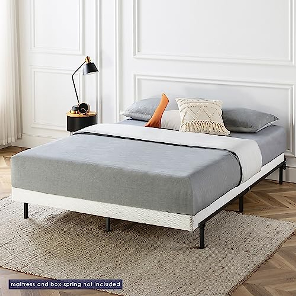 Best Price Mattress 7 Inch Metal Bed Frame for Box Springs, Heavy Duty Steel Construction, Full