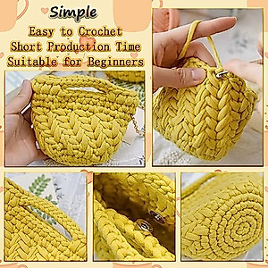 3PCS 150g Beginners Blue Yarn for Crocheting and Knitting,260 Yards Cotton Nylon Blend Yarn for Hand DIY Bag Basket Dolls and Cushion