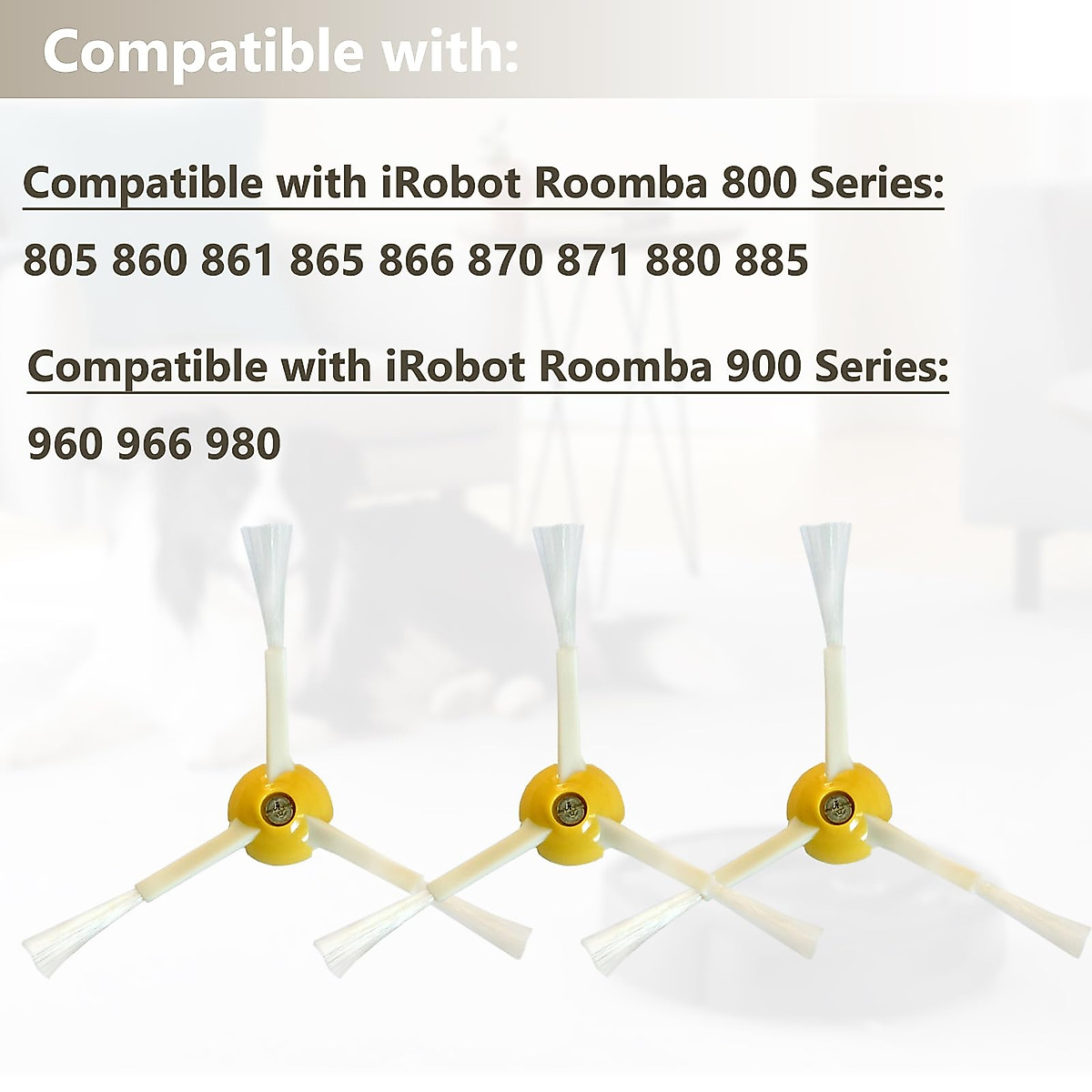 Side Brushes Compatible with IRobot Roomba all 800 900 Series 805 850 860 861 864 865 866 870 871 880 885 890 891 960 961 966 980 981 985 Vacuum Cleaner Parts Accessory