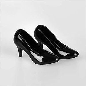 HiPlay 1/6 Scale Figure Shoes, Sneakers, Boots, High-Heeled Shoes for 12 inch Female Action Figure Phicen/TBLeague ACC035(Black)