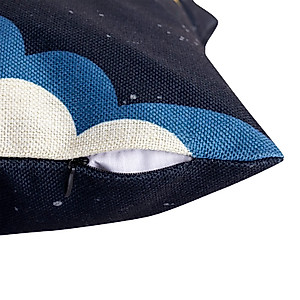 Juvale 4 Pack Spaceship Decorative Kids Throw Pillow Covers, 4 Designs, Astronaut, Rocket Ship, Galaxy Theme (18 x 18 in)