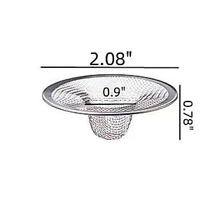 10 pcs Heavy Duty Stainless Steel Slop Basket Filter Trap, 2.08" Mesh Metal Sink Strainer,Perfect for Kitchen Sink/Bathroom Bathtub Wash Basin Floor Drain Balcony Drain Hole