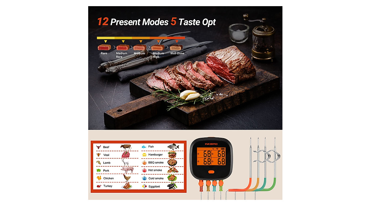 Inkbird WiFi Grill Thermometer - Remote BBQ & Cooking Monitor
