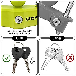 KAYCENTOP Universal Coupler Lock Trailer Ball Tow Hitch Lock Trailer Lock Adjustable Length Anti-Drilling Lock Fits 1-7/8 Inch 2 Inch 2-5/16 Inch Couplers