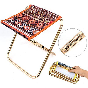CHENGHUIXIN Lightweight Outdoor Folding Chair Aluminum Alloy Portable Fishing Chair for Picnic Barbecue Camping (Color : Picture Color, Size : Free)
