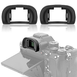 Updated Soft Silicone Camera Eyepiece Eyecup for Sony A7III A7II A9 A7S A99II A58 A7 A7R IV A7RIII A7SII, 2Pack Camera Hot Shoe Cover for Sony + 2Pack Camera Eye Cup Replacement for Sony