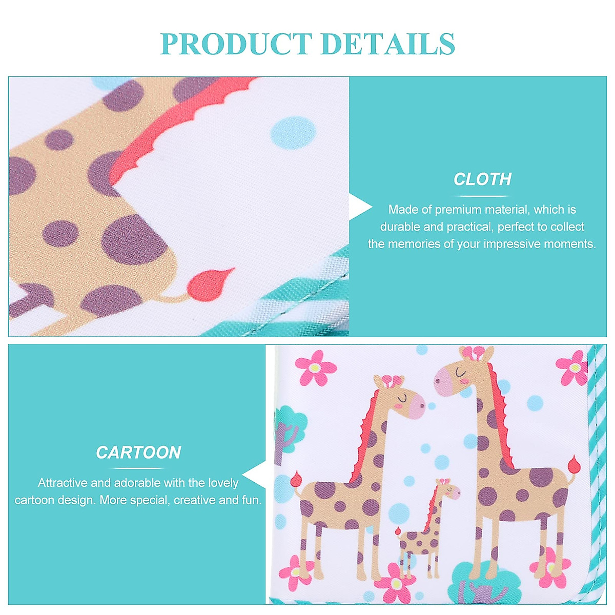 Kisangel Baby Photo Album Soft Baby Book First Year Baby Photo Book Memory Album for Babies Newborns Toddlers