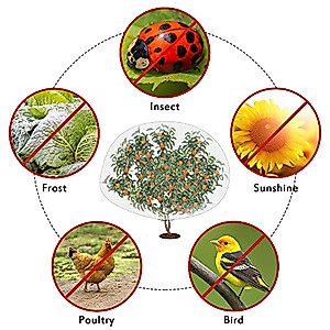 PURPLE STAR 1N 6.2 x 8.2 Feet Insect Bird Barrier Netting Mesh with Drawstring-Garden Bug Netting Plant Cover for Protect Plant Fruit Flower from Insect Bird