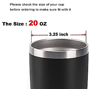 Tumbler Lids Spillproof 20oz,4 Pack Splash Resistant Lid for Beast,Juro,Ozark Trail,Rae Dunn,Atlin,Coffee Mug and More Cooler Cup,Covers for 20 Ounce Tumbler