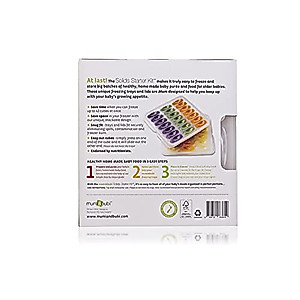 Mumi&Bubi Solids Starter Kit, Two Reusable Baby Food Freezer Storage Trays - Perfect Container for Homemade Baby Food - Each Tray has 21 x 1 oz Cubes, 42 oz Total Capacity