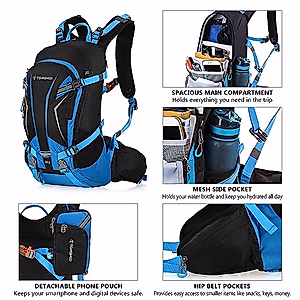 TOM SHOO 30L Cycling Backpack Lightweight Waterproof Backpack with Rain Cover Helmet Cover