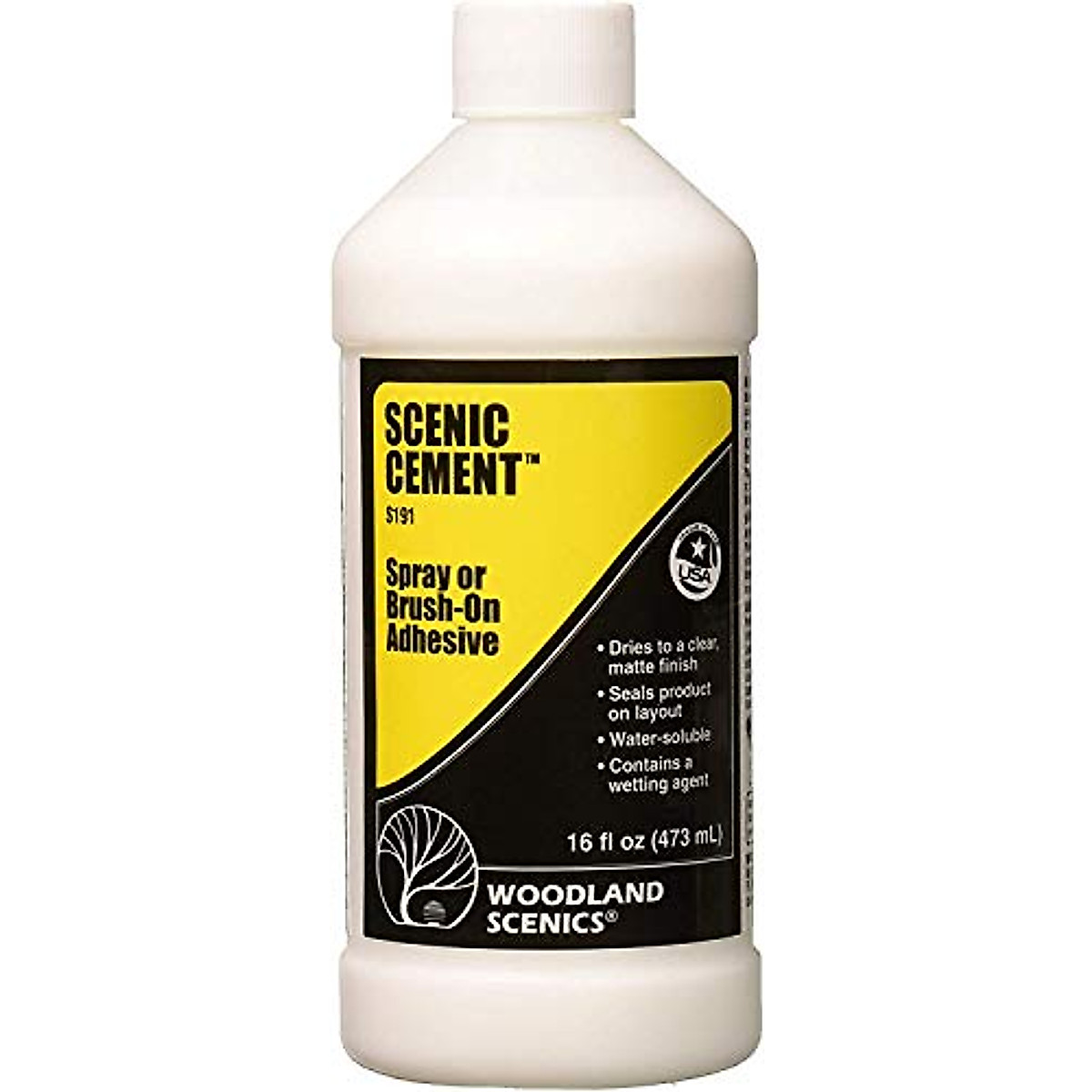 Woodland Scenics Scenic Cement 16oz and Scenic Sprayer with Set of Make Your Day Paint Brushes