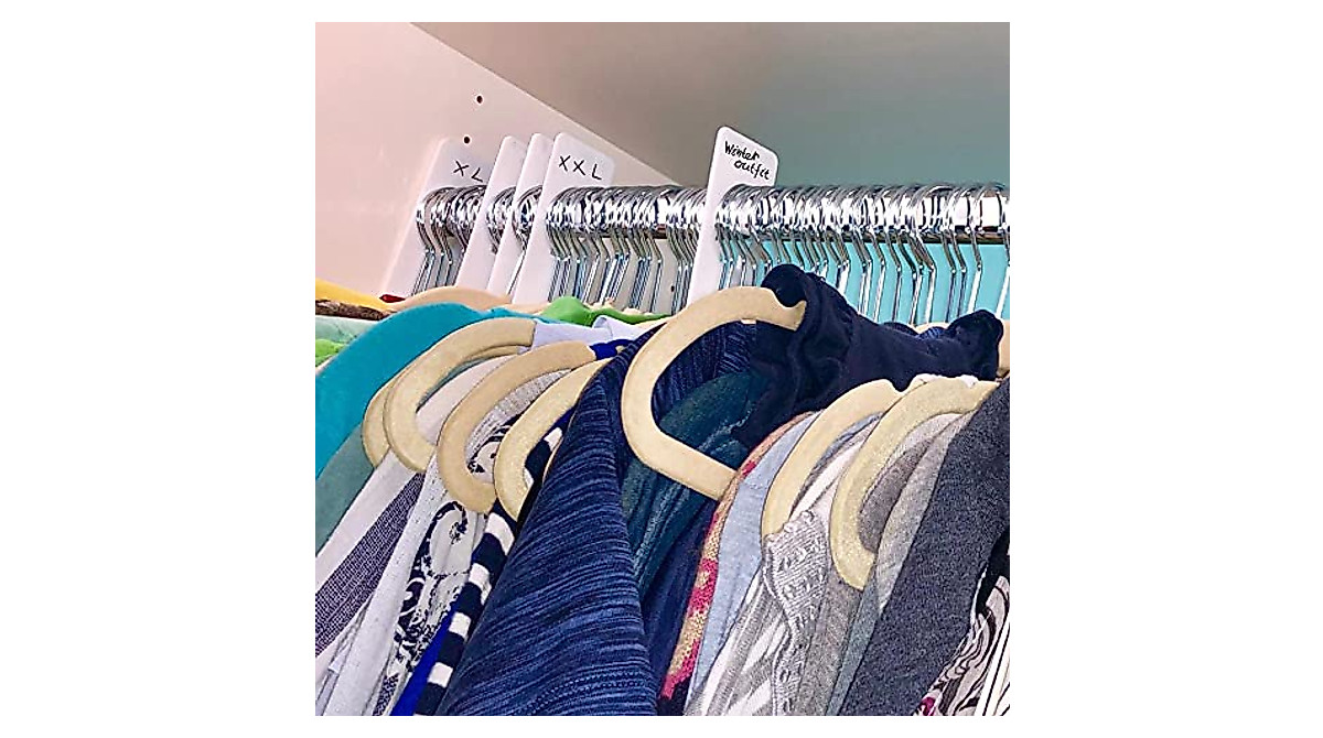 30-Piece Rectangular Clothing Rack Size Dividers