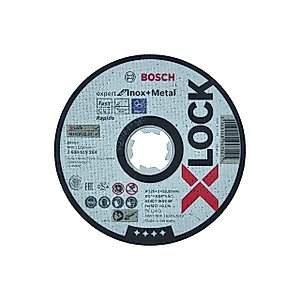 Bosch Professional 2608619264 Straight Cutting Disc Expert (for INOX and Metal, X-Lock, Ø125 mm, Bore Diameter: 22.23 mm, Thickness: 1 mm)