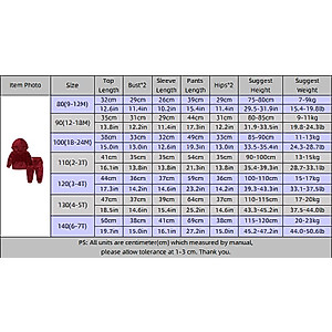 MYGBCPJS Boys Girls 2 Pcs Velvet Sweat Suit Outfits Toddler Kids Long Sleeve Pullover Hoodie + Elastic Waist Sweatpants Set