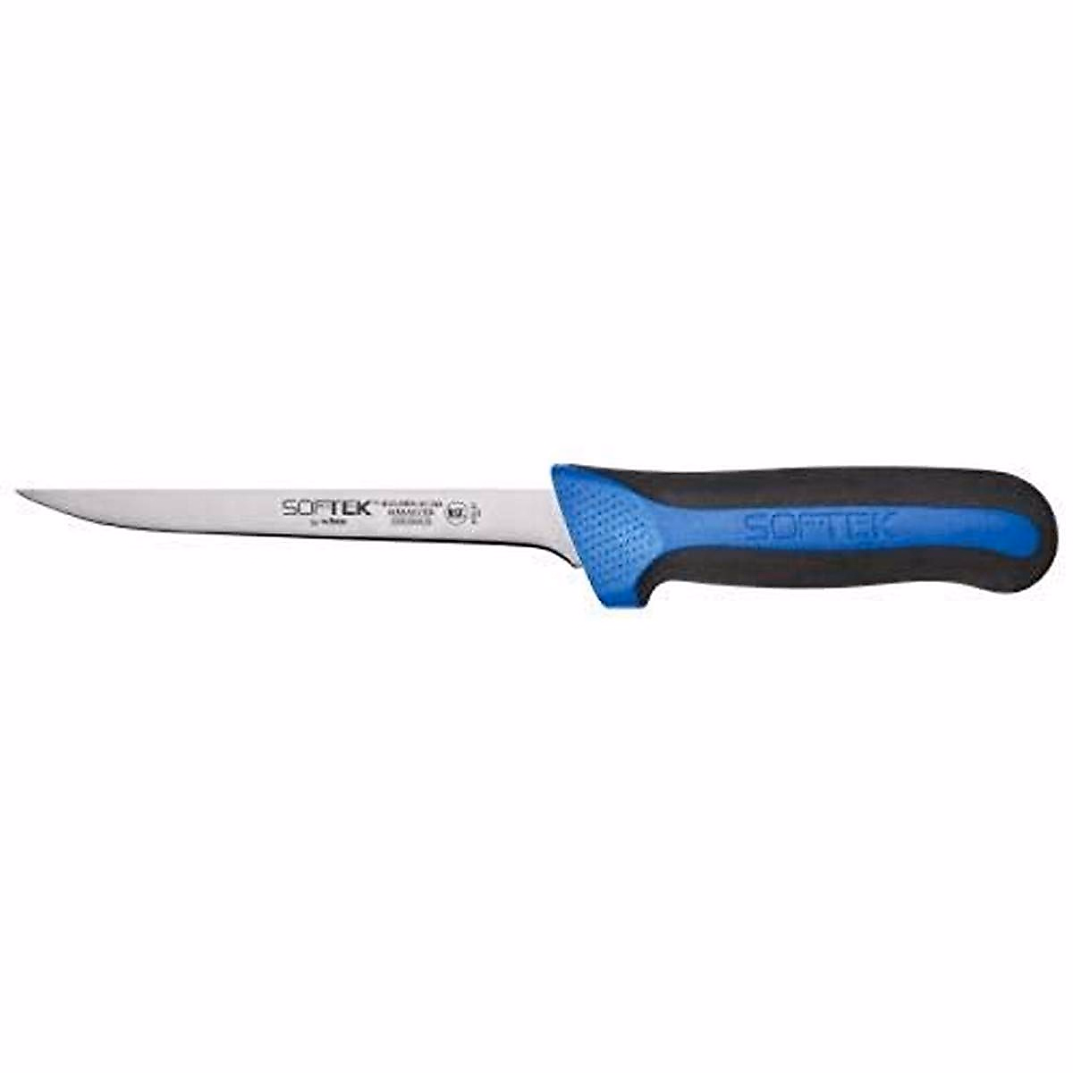 Sof-Tek, 6" Boning Knife, Narrow, Soft Grip Handle,Silver/Black/Blue