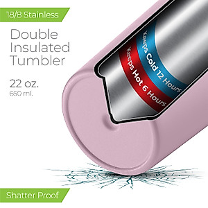 SIPX™ Triple-Insulated Tumblers - 22oz. Premium Modern Tumbler With Lid, insulated Cup Keeps Hot For 6 Hours, Stainless Steel Tumbler Made Of Sustainable Material, Coffee Travel Mug For Home & Office