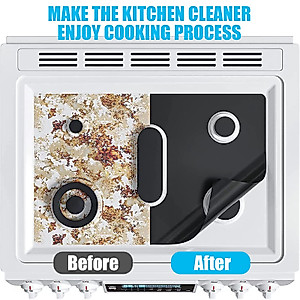 Stove cover,reusable stove top protector for gas range cut-out tool customizable for Samsung & other brands with 12 non-slip strips stove guard, easy to clean Thickened stove lining 35.43in*21.65in