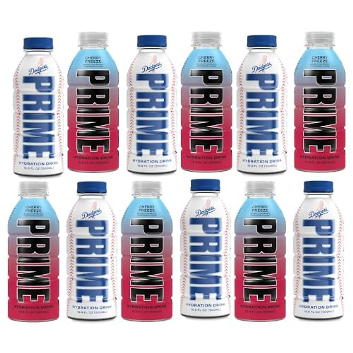Prime Dodgers Pack of 12 Limited Edition | Sports Drinks | Electrolyte Enhanced for Ultimate Hydration | 250mg BCAAs | B Vitamins | Antioxidants | 2g Of Sugar | 16.9 Fluid Ounce