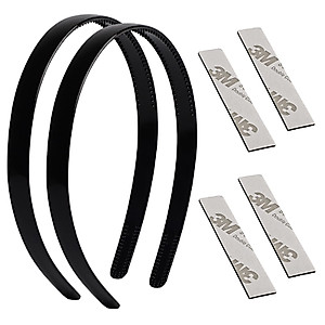 SONSIL 2psc Graduation Cap Headband with 4pcs strong adhesive strips, Graduation Cap hair band Secures Your Graduation Cap in Place Also Can Protect your Hairstyle in Order.
