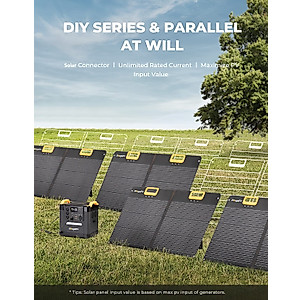 BougeRV 100W Portable Solar Panel for Power Station, Foldable Solar Cell Solar Charger with Adjustable Kickstand, Waterproof IP67 for Outdoor Camping RV Off Grid System