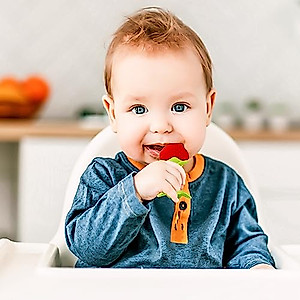 Teething Toys for Babies 6-12 Months(5 Pack), Tinabless Baby Teething Rings Set, Natural Organic Freezer Safe for Infants and Toddlers, Silicone Teethers for Babies 0-6 Months