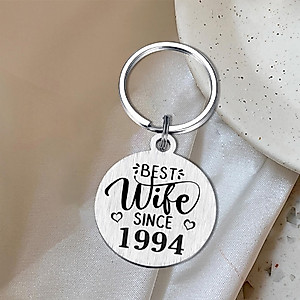 TANWIH 30th Wedding Anniversary Keychain Gifts for Wife, Best Wife Since 1994, 30 Year Anniversary Decoration for Women