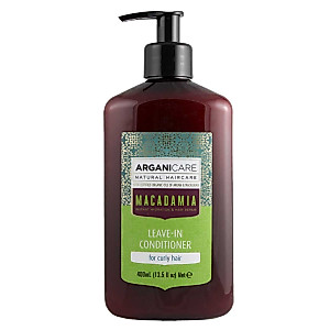 Arganicare Hydrating Macadamia Leave in Conditioner for Curly Hair Enriched with Organic Argan Oil and Macadamia Oil (13.5 Fluid Ounce)