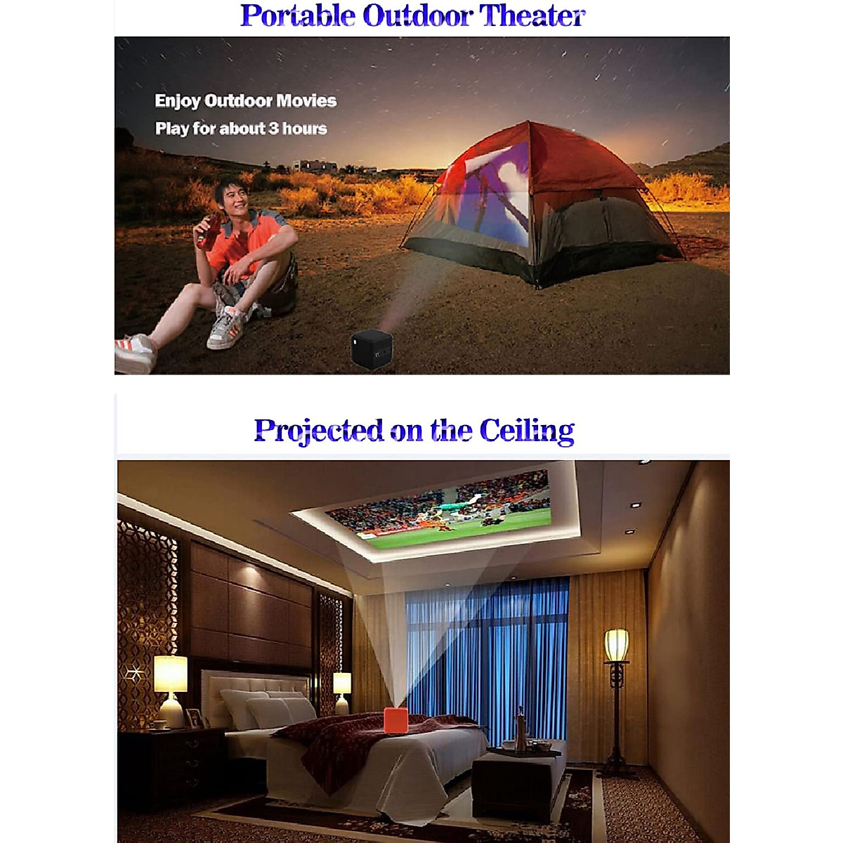 Generic Smart Mini Cube Projector DLP Portable LED Projector M5