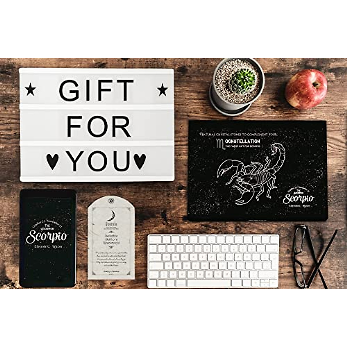 Scorpio Zodiac Crystals, Healing Stones Gifts for Women Girls, Spiritual Astrology Gifts for Women, Healing Crystals Gifts for Beginners, Birthday Gifts for Sisters Mom Daughters Friends