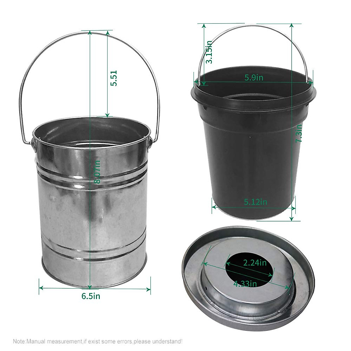 Kitchen Compost Bin Stainless Steel Gallon Kitchen Countertop Trash Bucket for Food Scraps Waste Pail with Inner Composter
