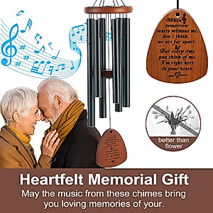 LITEYPP Sympathy Wind Chimes, Memorial Wind Chimes for Loss of a Loved One Prime, Bereavement Memorial Gifts/Grieving Sympathy Gift in Memory of Loved One Loss of Mother Father Pet Condolence 32Inch