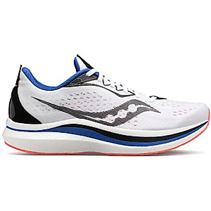 Saucony Men's Endorphin Speed 2 Running Shoe, White/Black/Vizi, 15