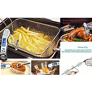 HAOYEE Digital Meat Thermometer, Premium Multifunctional Food Thermometer with LCD Display, Long Probe and Magnetic, Suitable for Home and Kitchen Barbecue Edible Oil Frying, Baking, etc.