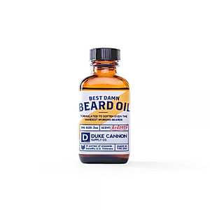 Duke Cannon Supply Co. Busch Beard Oil, 3oz, Sandalwood Scent - Softening, Conditioning Beard Oil Made With Busch Beer