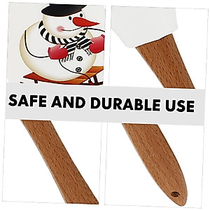 VINTORKY Christmas Baking Utensils 1pc Silicone Cream Spatula Holiday Spatulas and Mixing Spoons Festive Kitchen Tool