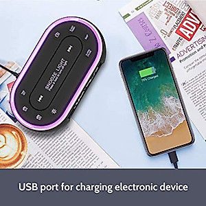 HOUSBAY Glow Small Alarm Clock Radio for Bedrooms with 7 Color Night Light, Dual Alarm, Dimmer, USB Charger, Battery Backup, Nap Timer, FM Radio with Auto-Off Timer for Bedside