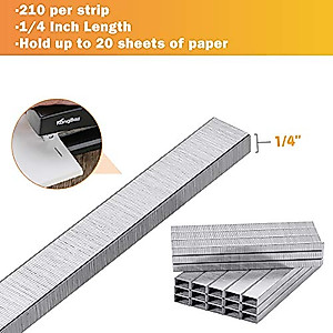 KangBaz 10,000 Staples, 26/6 Standard Staples for Staplers, 1/4 inch Length, 210 per Strip, Jam Free Chisel Point Staples, 10,000 Standard Staples for Stapler