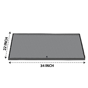 Under Sink Mat for Kitchen Waterproof, 34" X 22" Sink Mats for Bottom of Kitchen Sink, Silicone Under Sink Liner, Kitchen Bathroom Cabinet Mat and Protector for Drips Leaks Spills