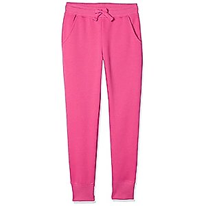 Amazon Essentials Girls' Sweatpants, Pink, Medium