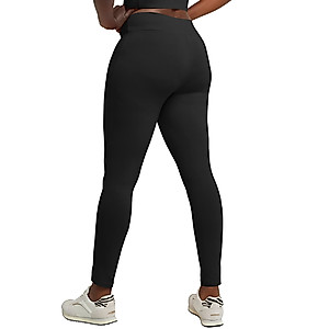 Hanes Women's Stretch Jersey Legging, Black, Large