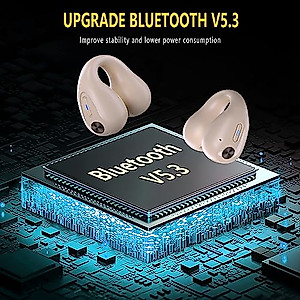 MALIHOO Wireless Ear Clip Headphones, Bluetooth Open Ear Sport Earbuds for Android iPhone,Air Conduction Headphones,Wireless Headset for Cycling,Running Workout,Running,Driving,Bluetooth 5.3