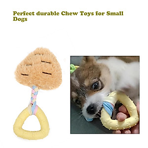 Volacopets Puppy Toys for Teething, Cute Little Puppy chew Toys for Boredom, Dog Squeaky stimulating teether Toy for Small Breed, Interactive Puppy Chewing Toys